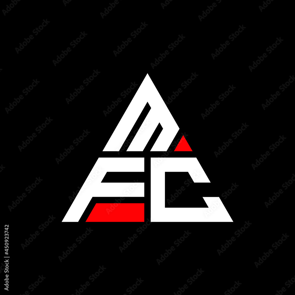MFC triangle letter logo design with triangle shape. MFC triangle logo ...