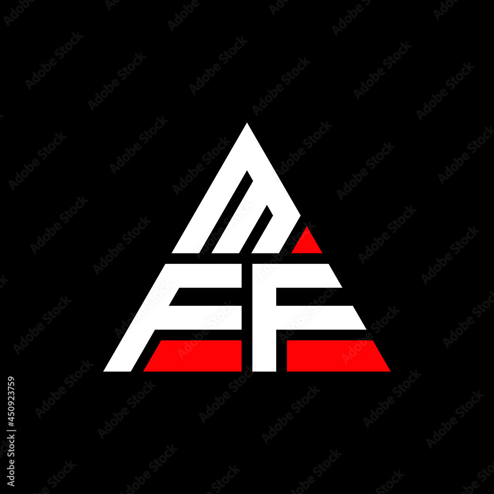MFF triangle letter logo design with triangle shape. MFF triangle logo ...
