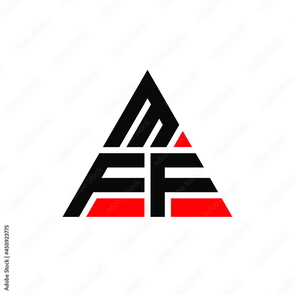 MFF triangle letter logo design with triangle shape. MFF triangle logo ...