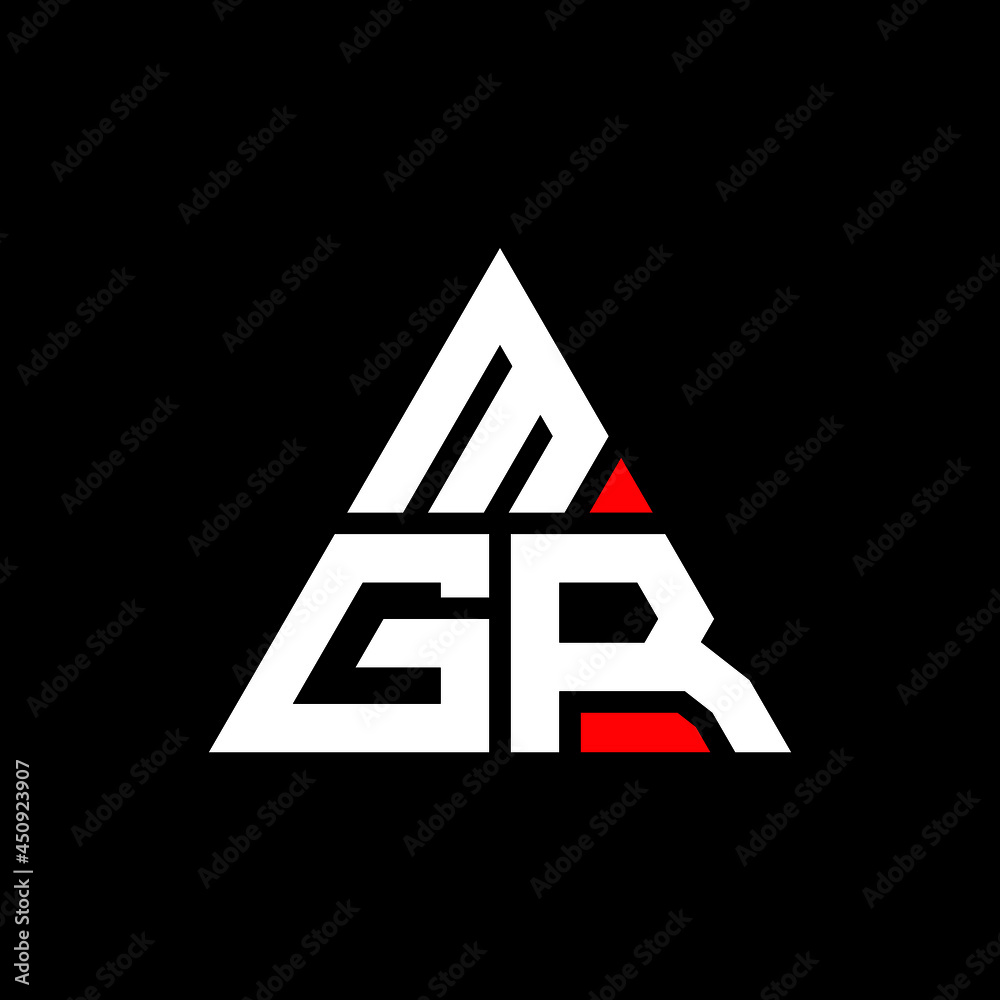 MGR triangle letter logo design with triangle shape. MGR triangle logo ...