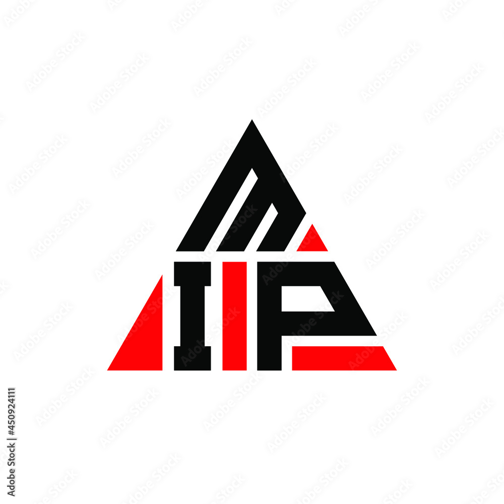 MIP triangle letter logo design with triangle shape. MIP triangle logo ...