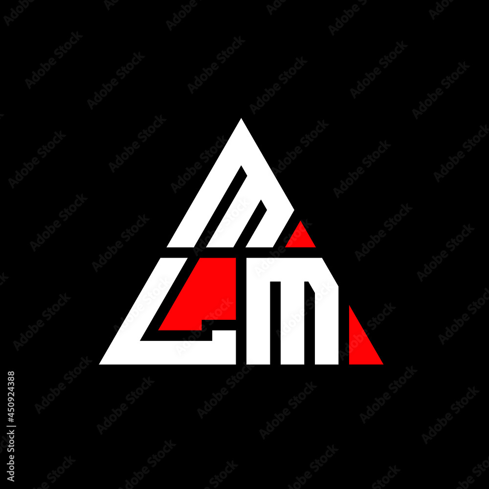 MLM triangle letter logo design with triangle shape. MLM triangle logo ...