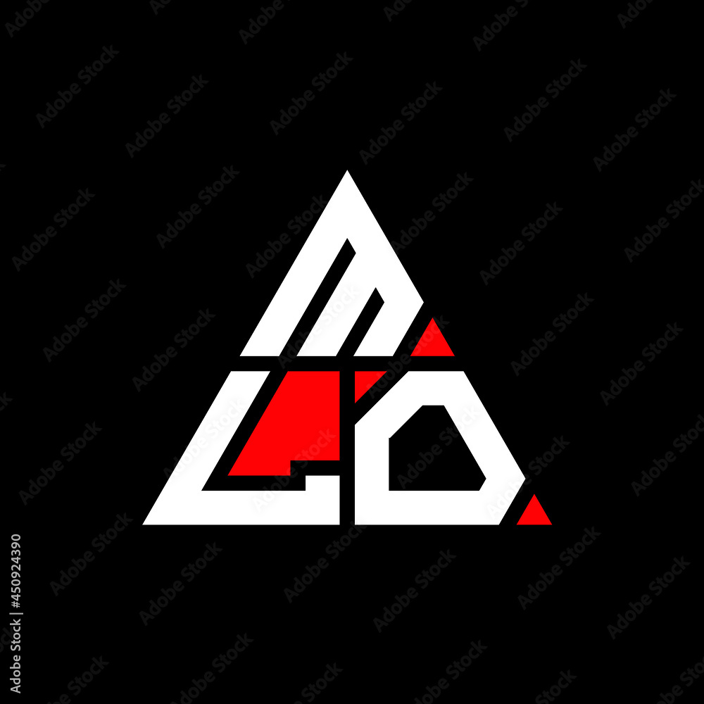 MLO triangle letter logo design with triangle shape. MLO triangle logo ...