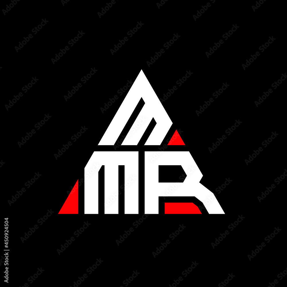 MMR triangle letter logo design with triangle shape. MMR triangle logo ...
