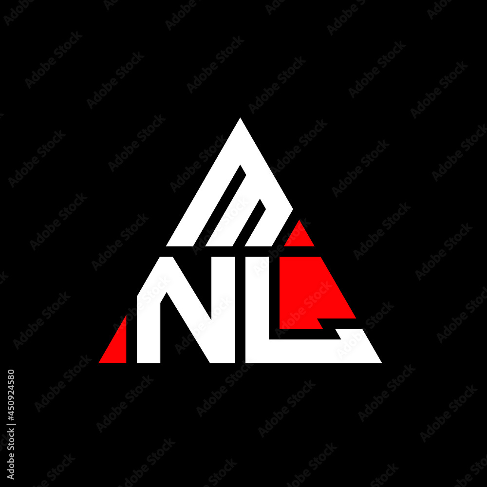 MNL triangle letter logo design with triangle shape. MNL triangle logo ...