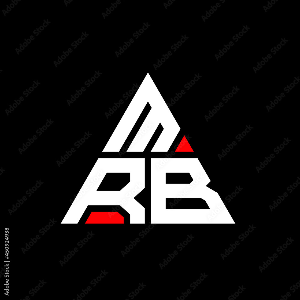 MRB triangle letter logo design with triangle shape. MRB triangle logo ...