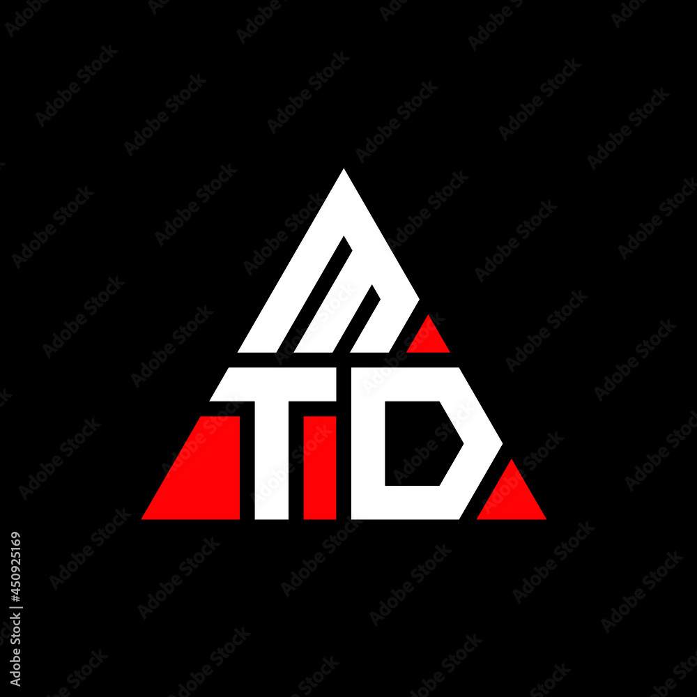 MTD triangle letter logo design with triangle shape. MTD triangle logo ...