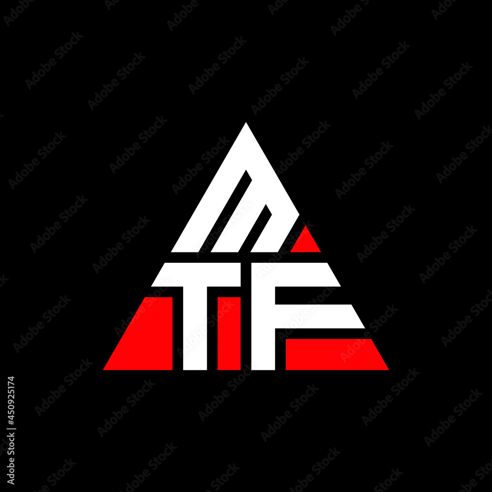 MTF triangle letter logo design with triangle shape. MTF triangle logo ...