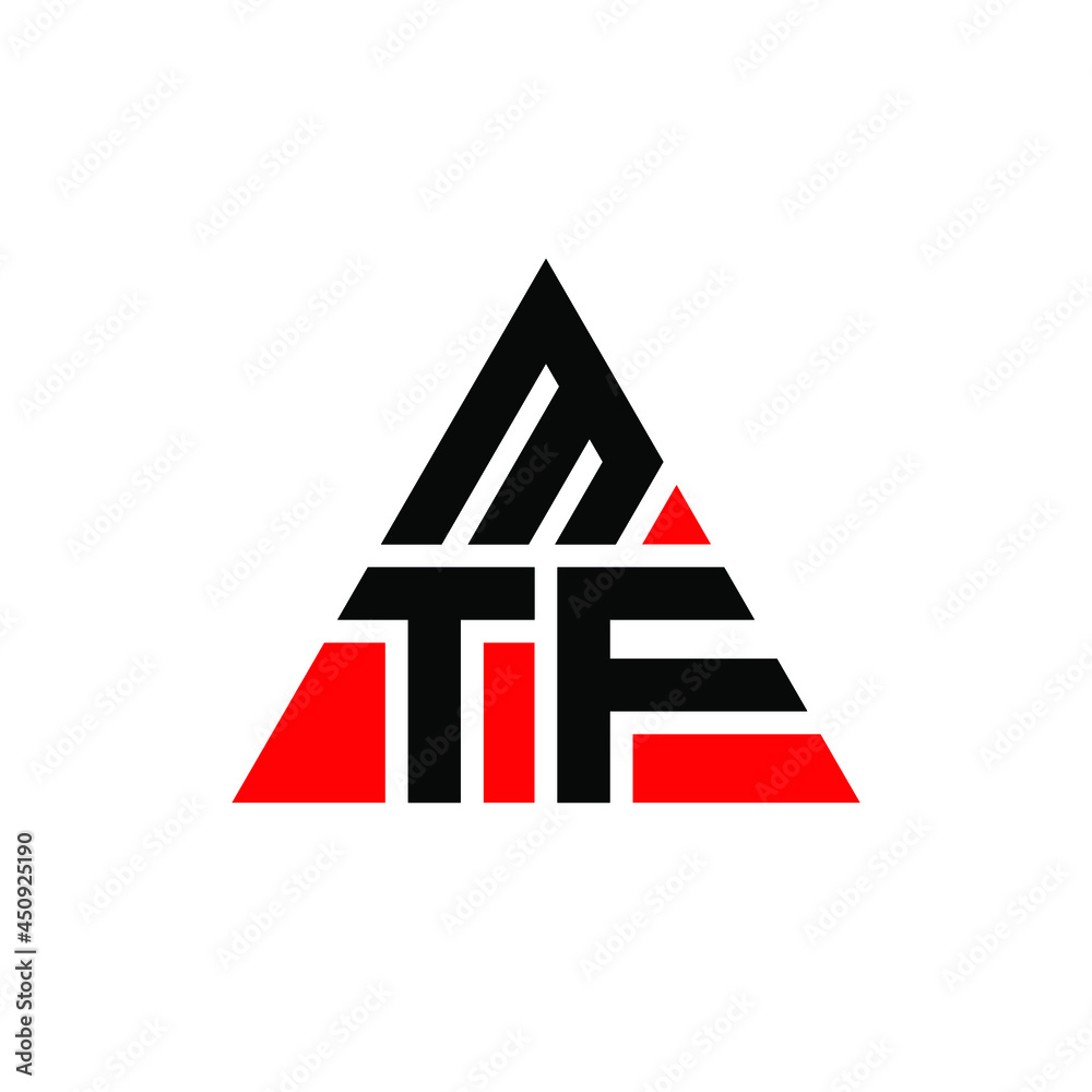 MTF triangle letter logo design with triangle shape. MTF triangle logo ...