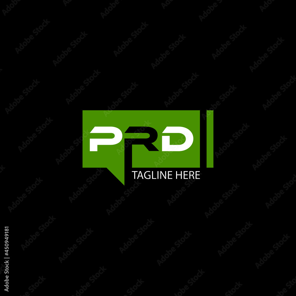 PRD letter logo design on black background.PRD creative initials letter ...