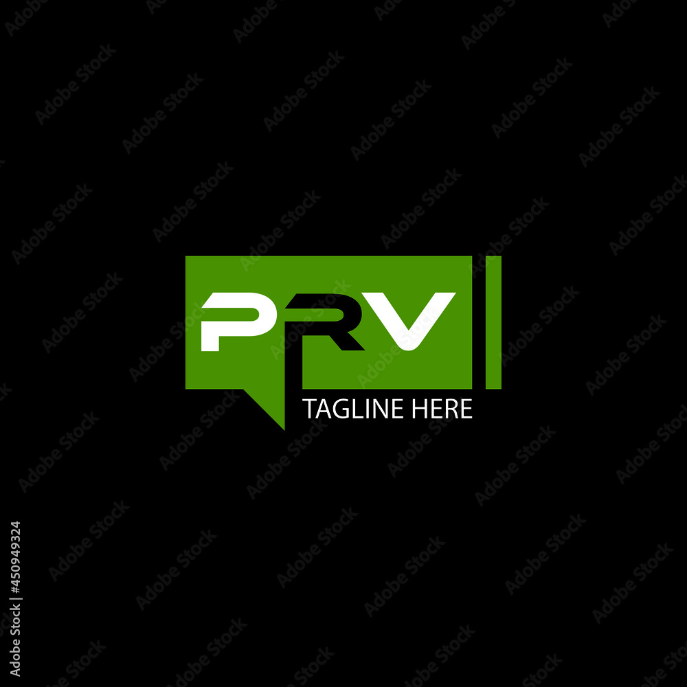 PRV letter logo design on black background.PRV creative initials letter ...