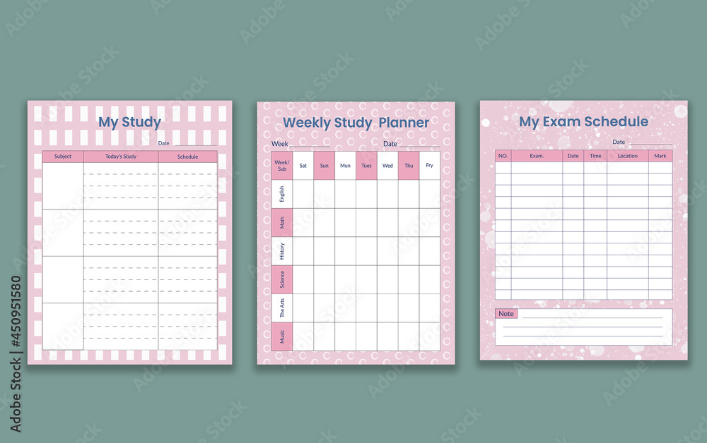 study planner for students Stock Vector | Adobe Stock