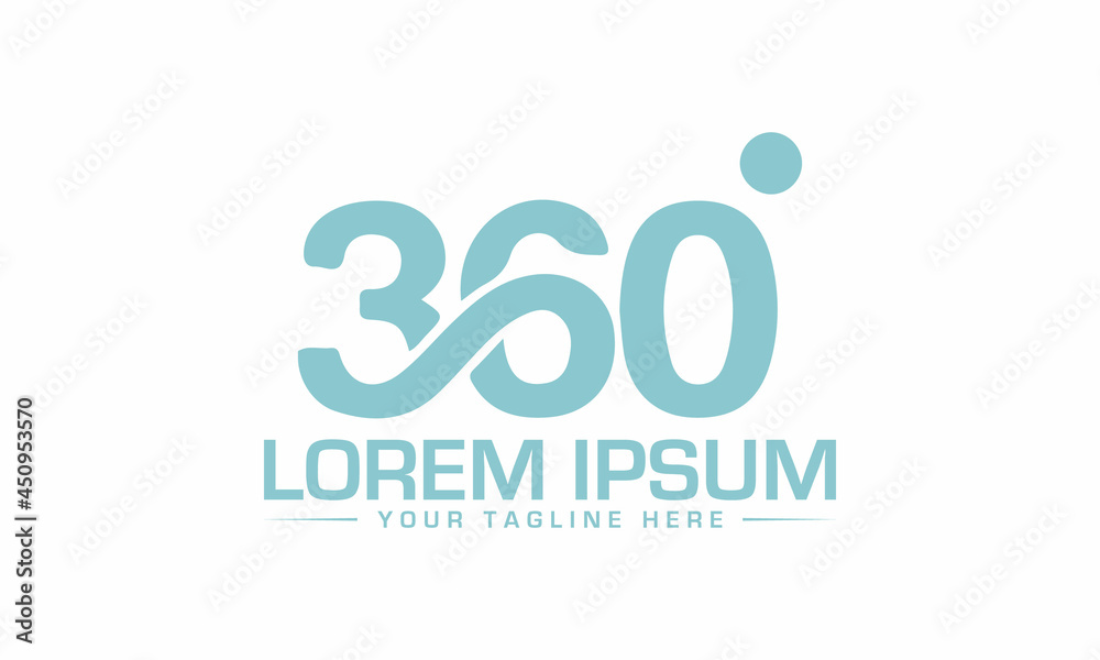 The best Design of 360 number logo Design creative and modern ...