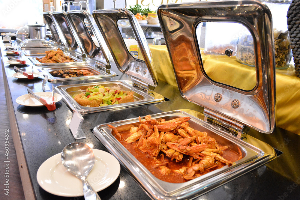 buffet party catering with lo hei yu sheng, asian and western cuisine ...