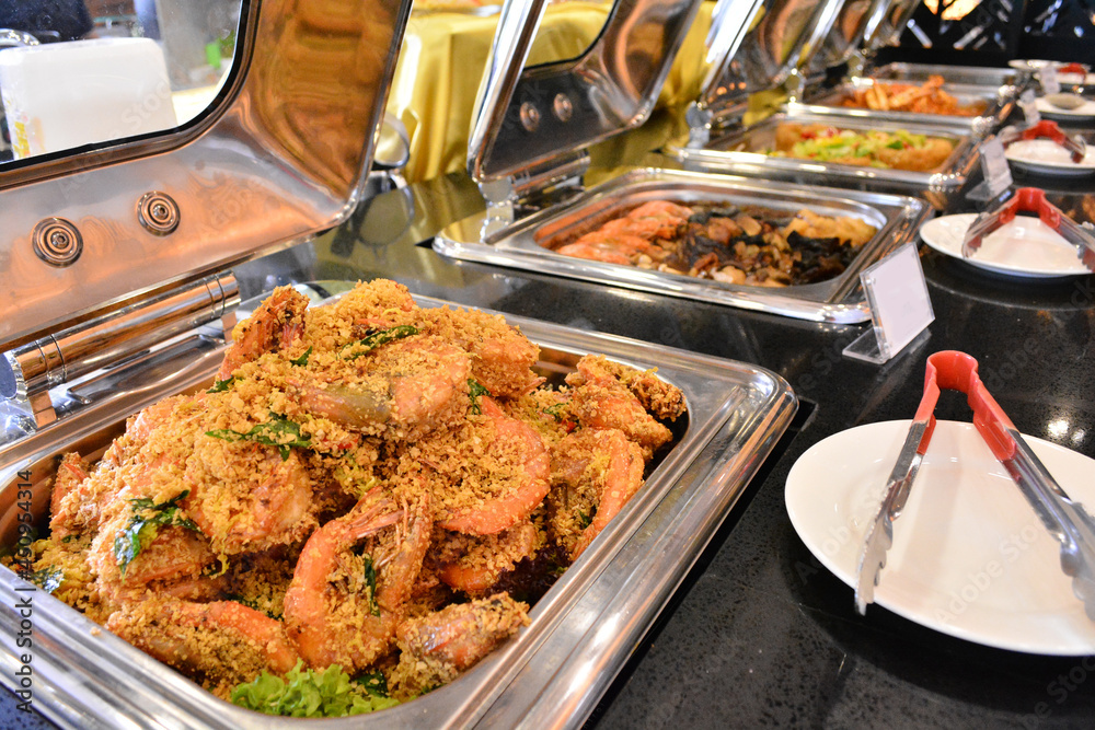 buffet party catering with lo hei yu sheng, asian and western cuisine ...