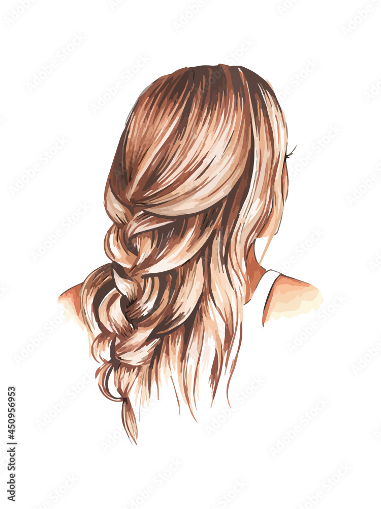 Braided Hair Back View