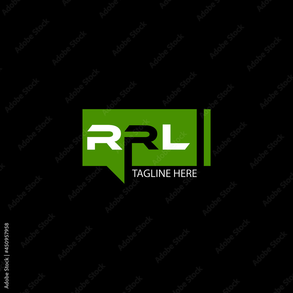 RRL letter logo design on black background.RRL creative initials letter ...