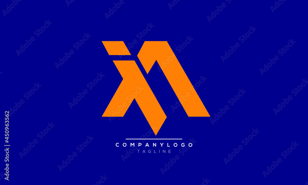 IA initials monogram letter text alphabet logo design Stock Vector ...