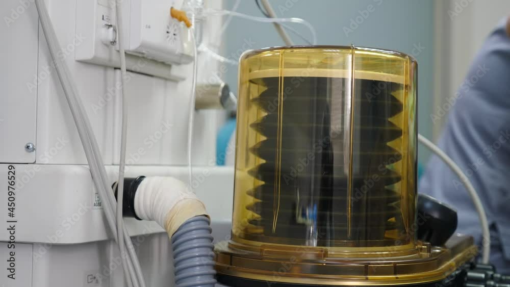 Stockvideon Artificial lung ventilation working. Movement of ...