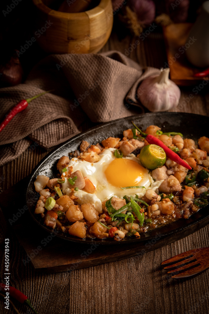 sizzling pork sisig Stock Photo | Adobe Stock