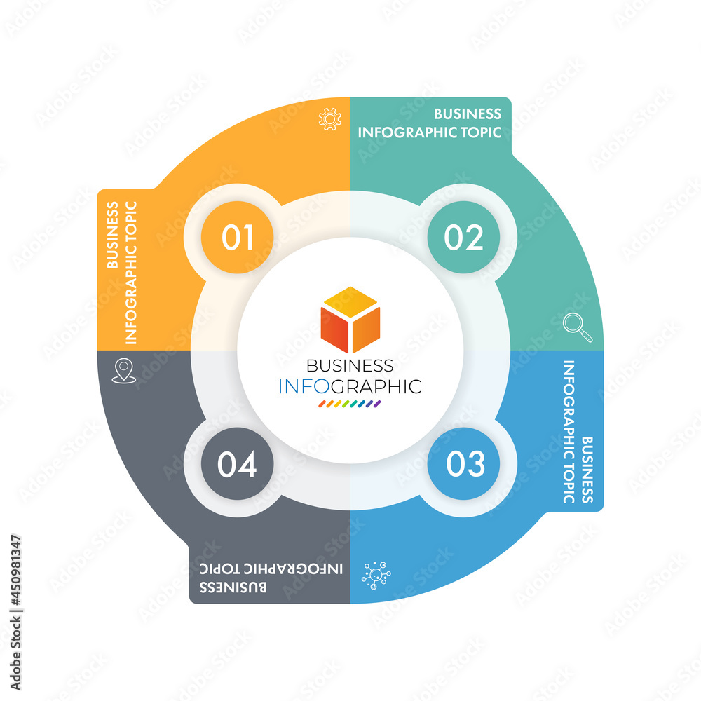 option, infographic, cycle, flowchart, 4, advertising, banner, brochure ...