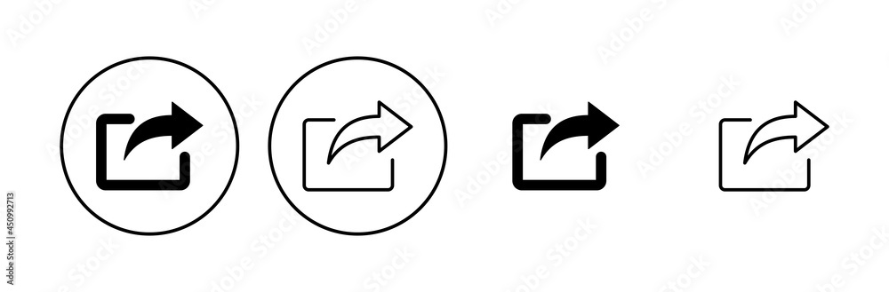Share icon set. Sharing vector icon Stock Vector | Adobe Stock