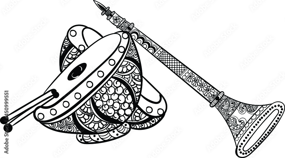 Shehnai Drawing