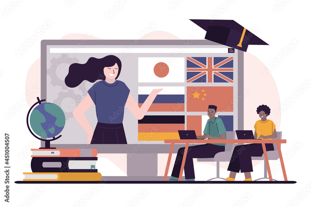 African American students learn different international languages ...