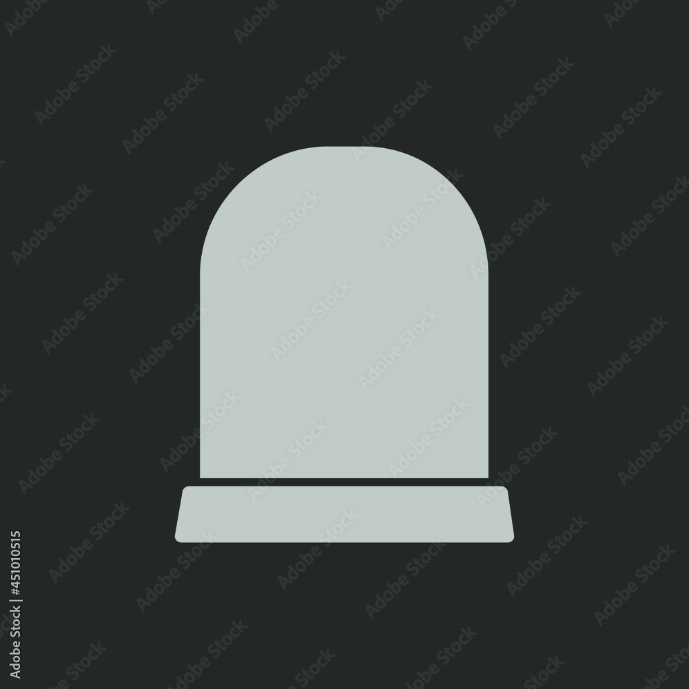 Gravestone logo, tombstone icon, headstone silhouette vector clipart ...