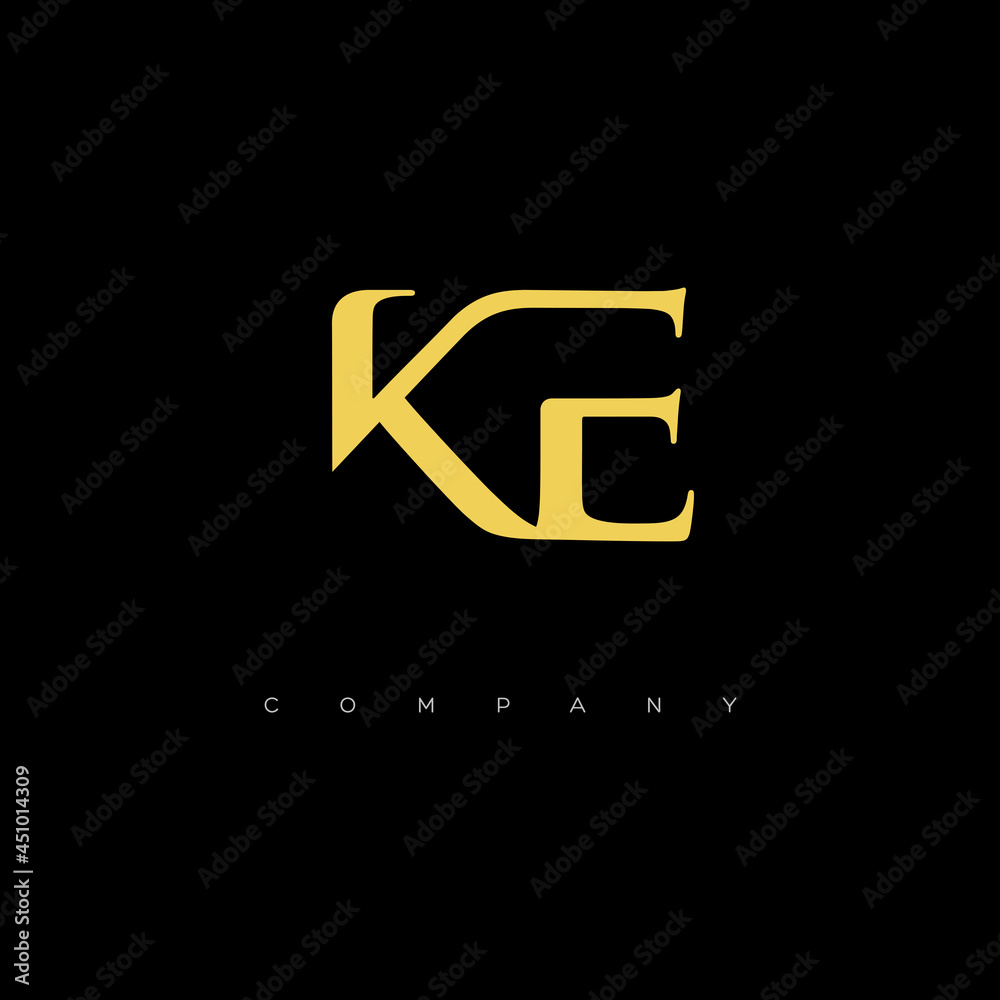 Initial KE logo design vector Stock Vector | Adobe Stock