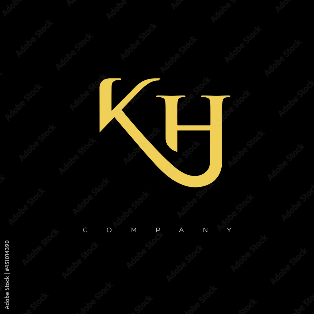 Initial KH logo design vector Stock Vector | Adobe Stock