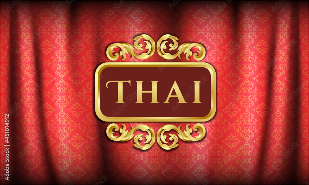 Luxury background, Thai traditional concept The Arts of Thailan, Floral ...