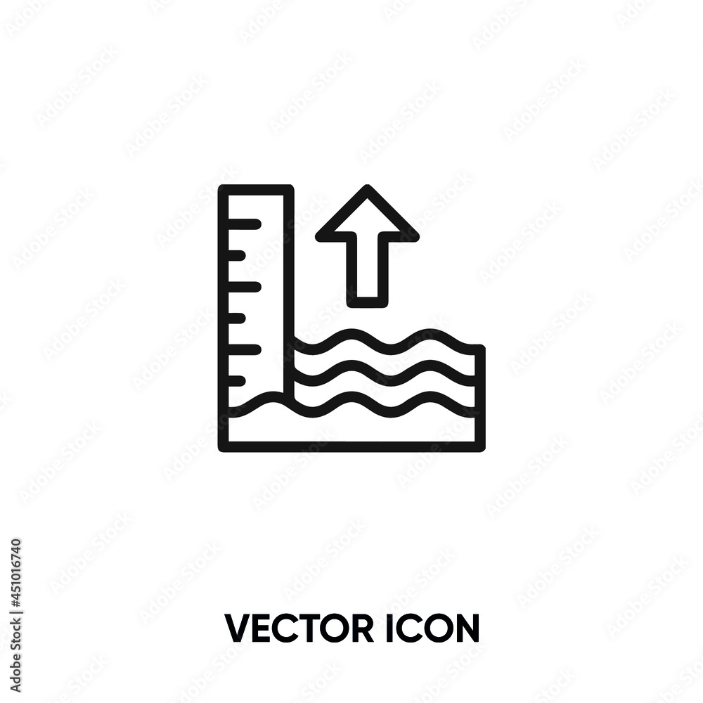 Tide vector icon. Modern, simple flat vector illustration for website ...