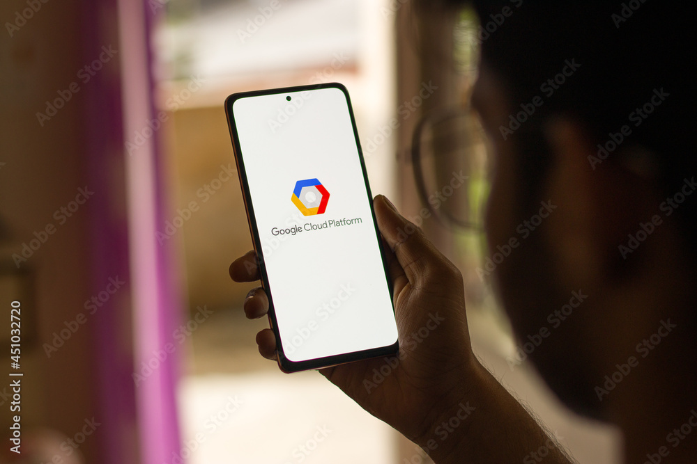 Assam, india - May 29, 2021 : Google Cloud Platform logo on phone ...