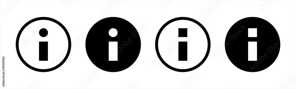 Information vector icons, info sign, Help Logo, Info Point Icon Black ...