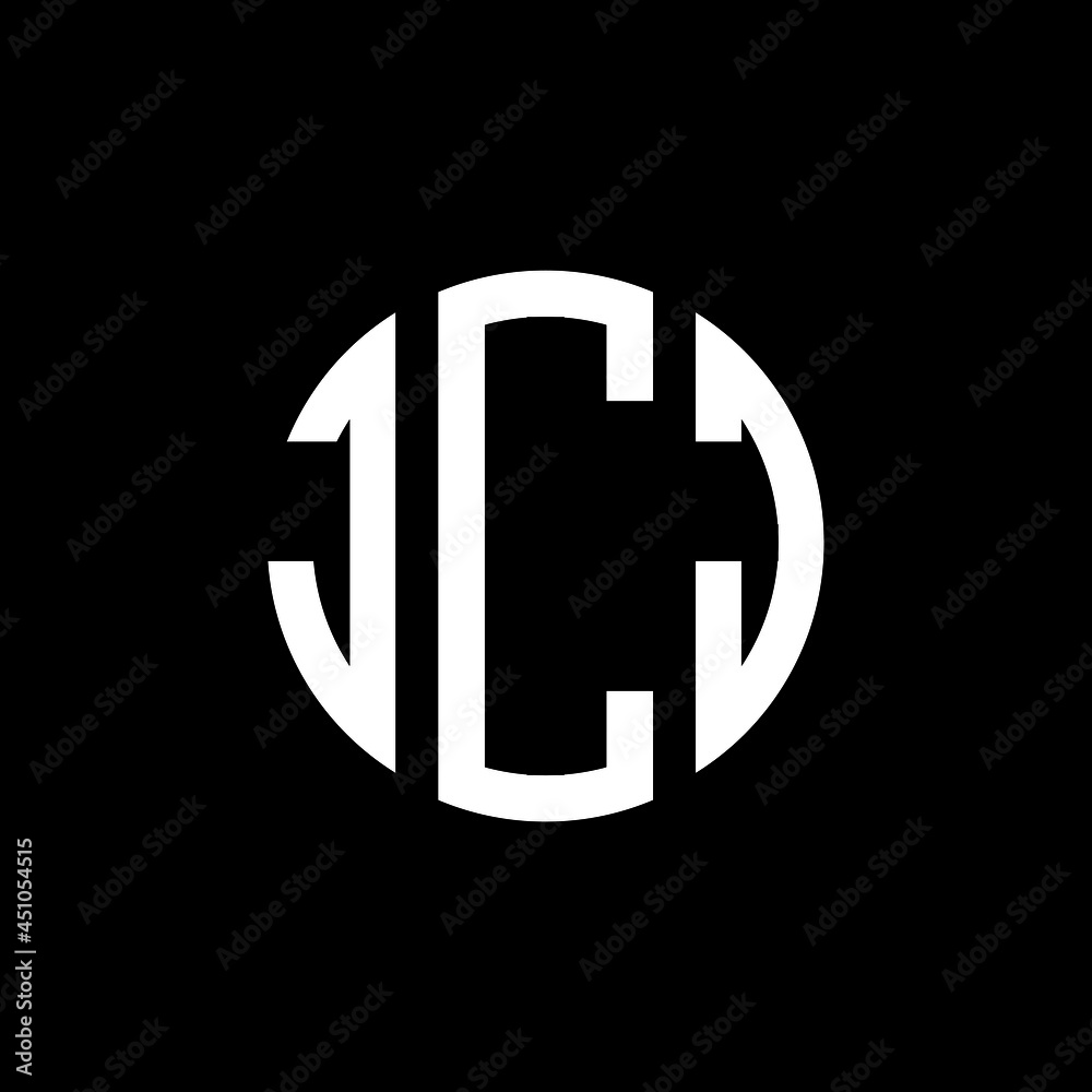 JCJ letter logo design. JCJ modern letter logo with black background ...