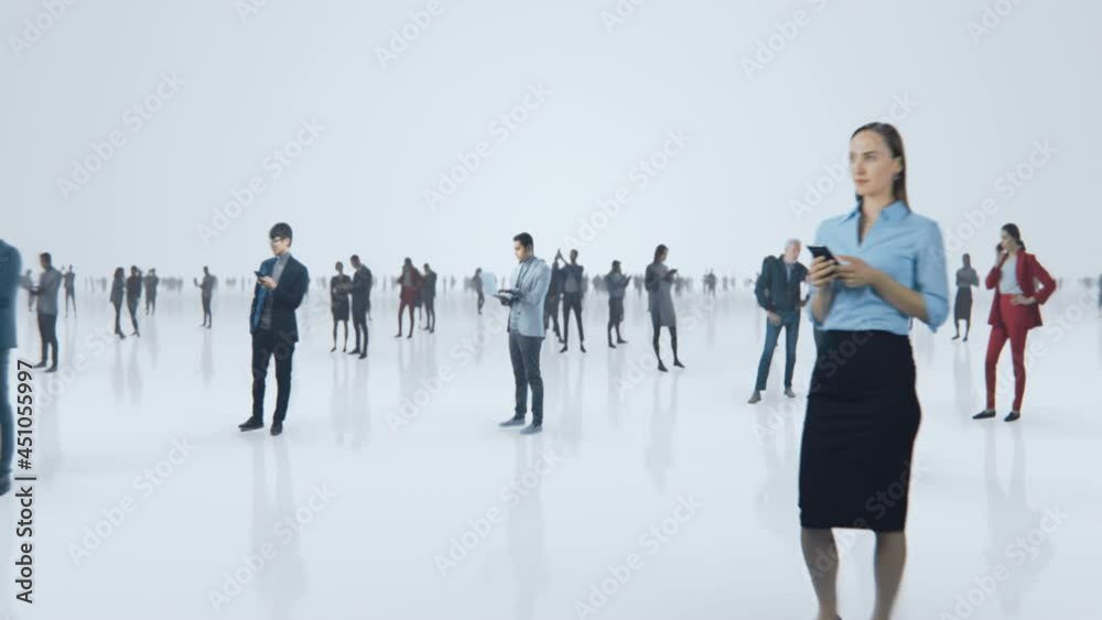 Professional People using Smartphone Devices in Worldwide Connected ...