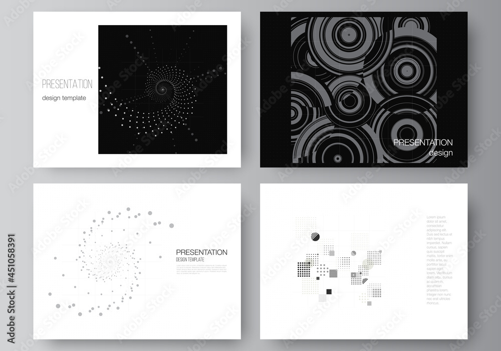 Vector layout of the presentation slides design business templates ...