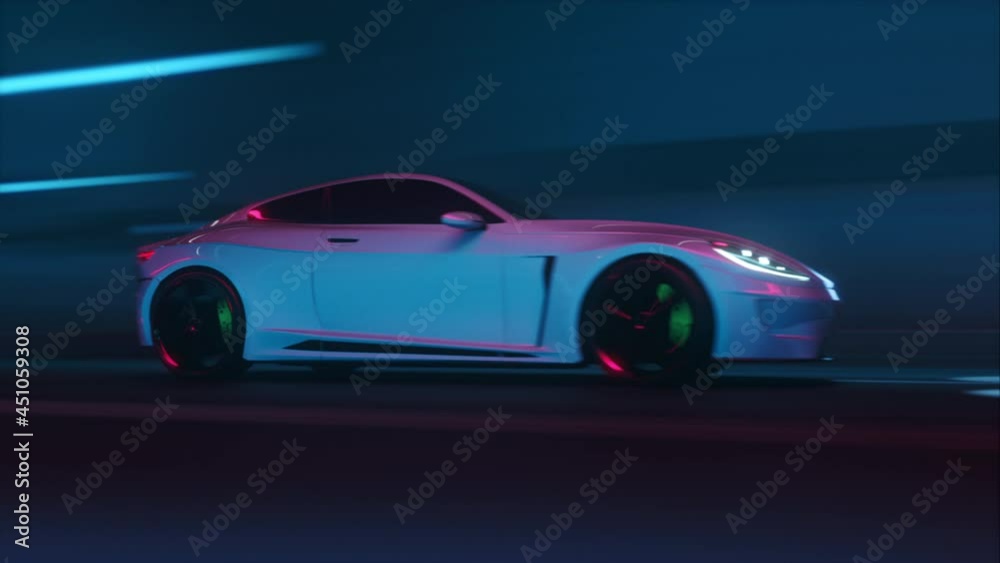 Gameplay of a Racing Simulator Video Game with Interface. Computer ...