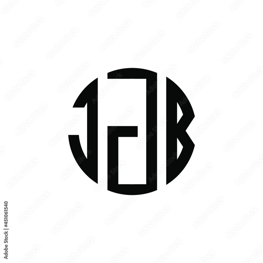 JJB letter logo design. JJB modern letter logo with black background ...