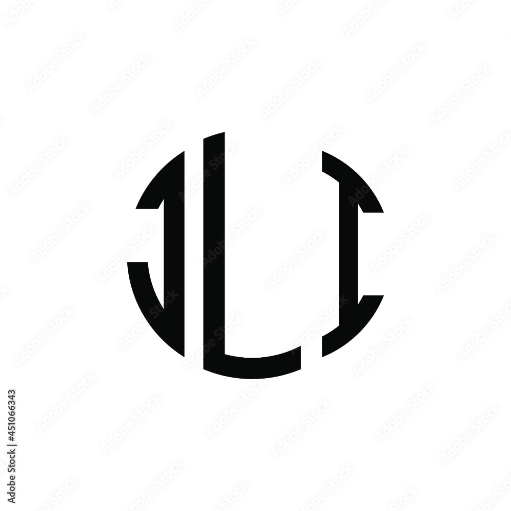 JLI letter logo design. JLI modern letter logo with black background ...