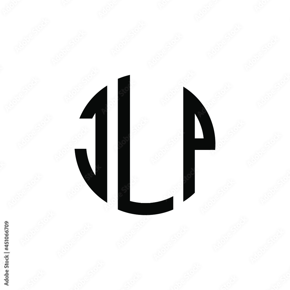 JLP letter logo design. JLP modern letter logo with black background ...