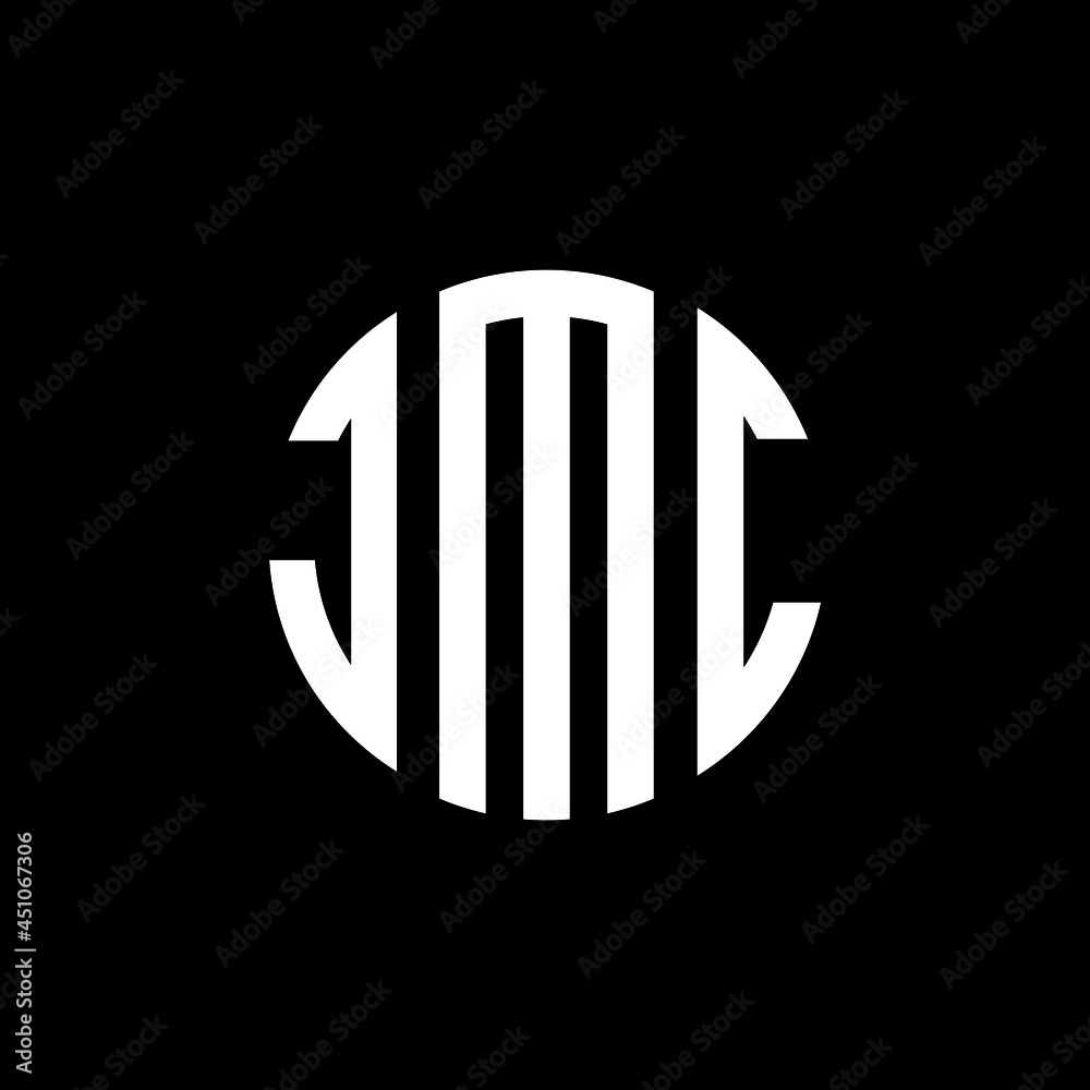 JMC letter logo design. JMC modern letter logo with black background ...