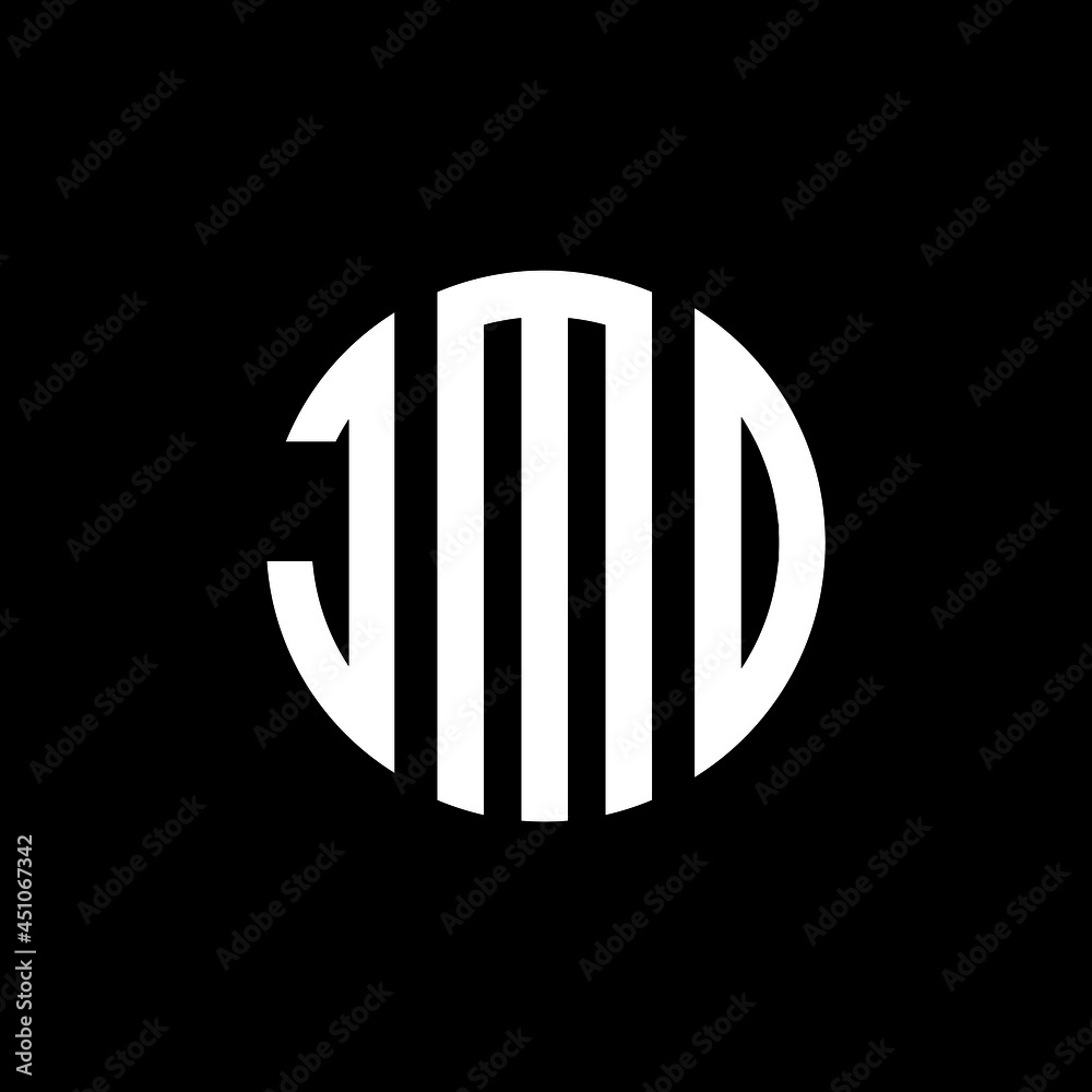JMD letter logo design. JMD modern letter logo with black background ...