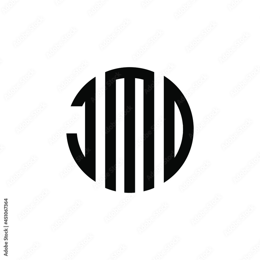 JMD letter logo design. JMD modern letter logo with black background ...