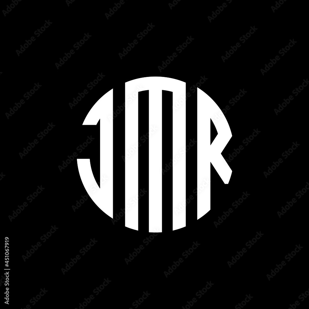 JMR letter logo design. JMR modern letter logo with black background ...