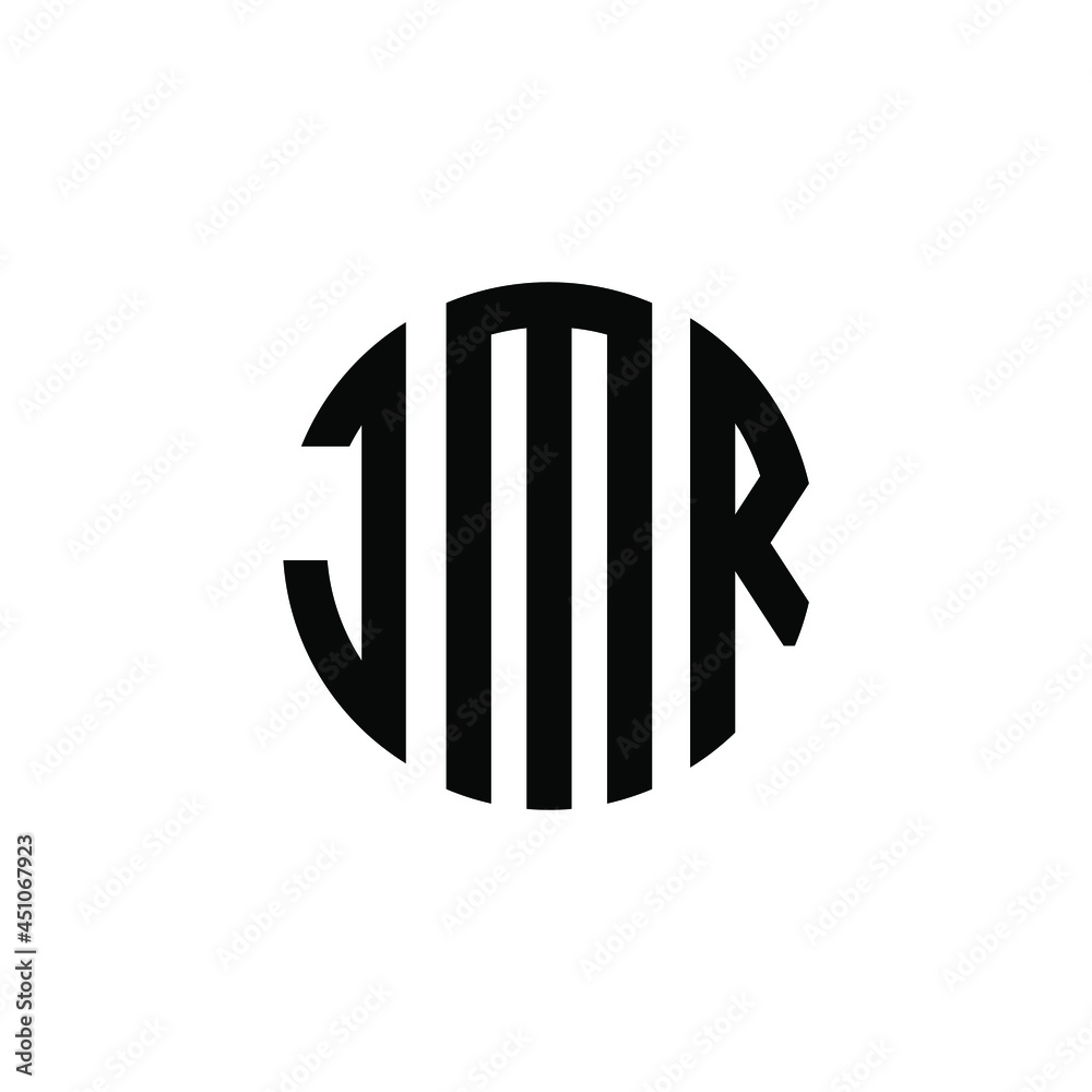 JMR letter logo design. JMR modern letter logo with black background ...
