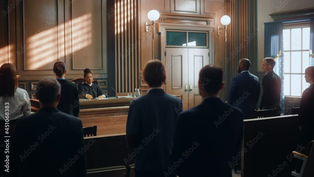 Cinematic Court of Law and Justice Trial: Judge Ruling Out a Positive ...