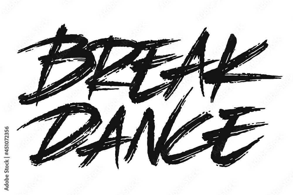 Breakdance vector lettering Stock Vector | Adobe Stock