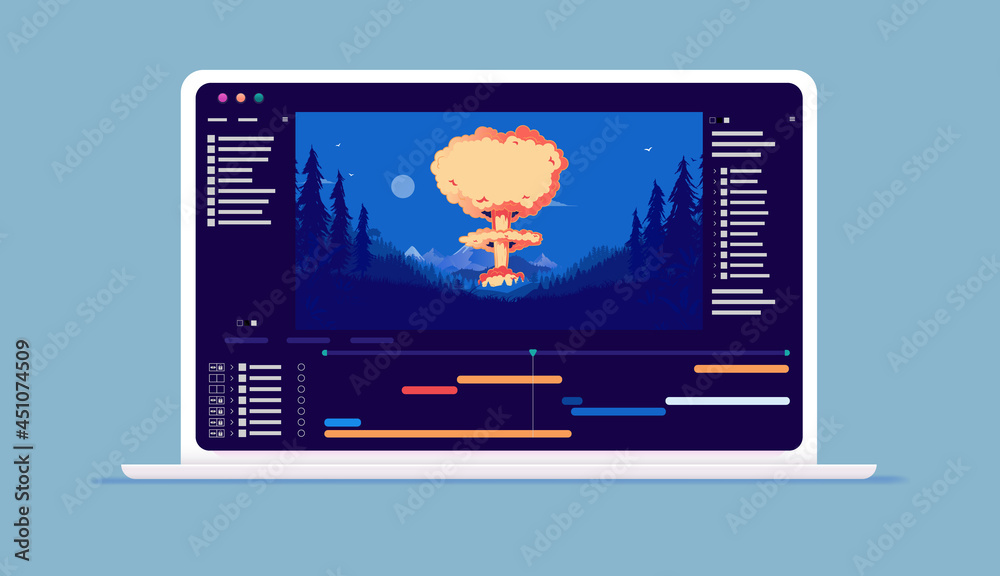 Visual effects and motion design software on computer screen - Film ...
